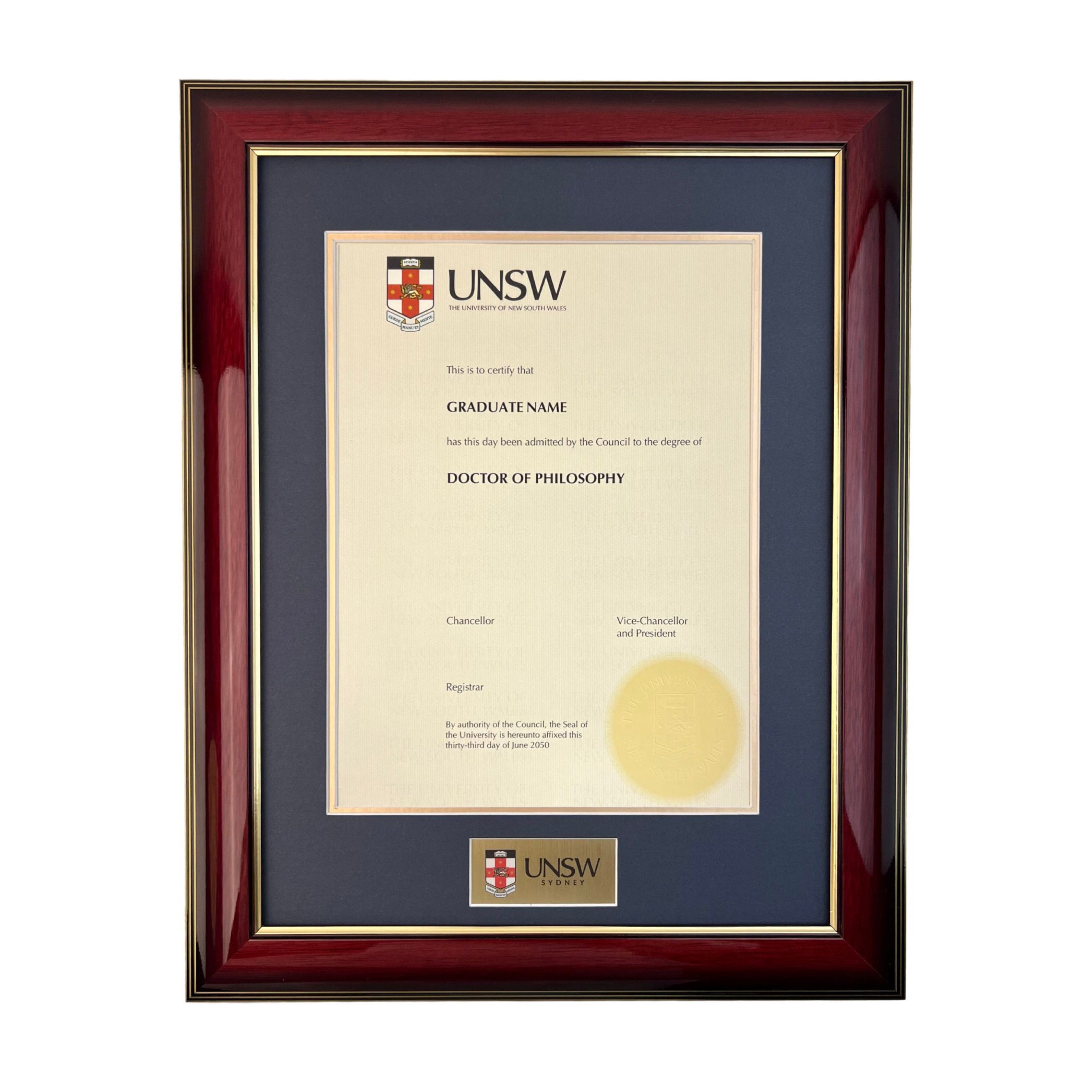 Majestic Gold - UNSW | Jackson Frames
