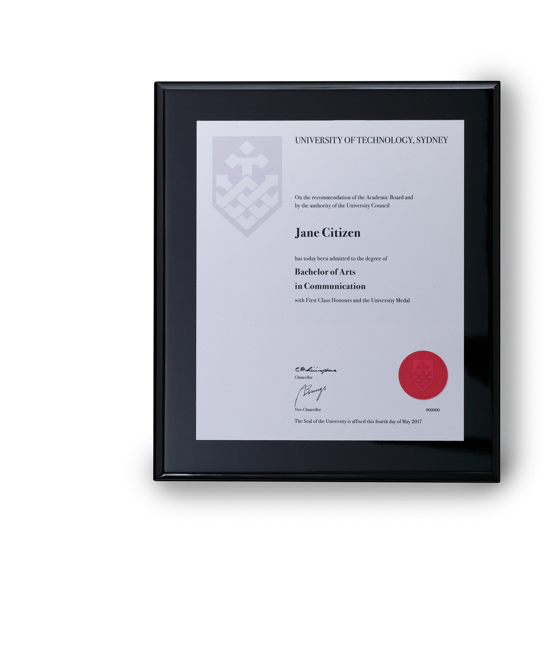 Black Gloss Plaque | Jackson Frames