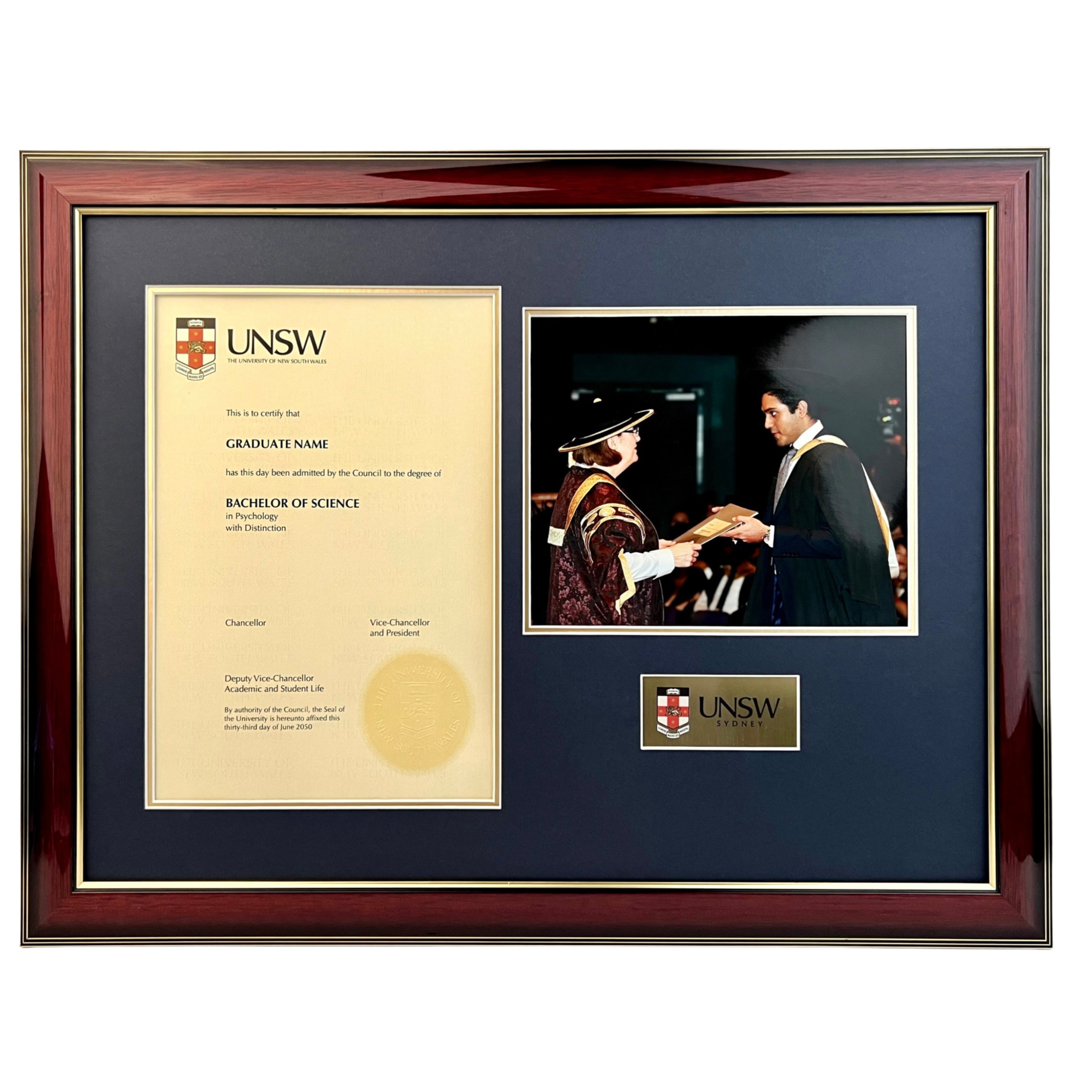 Double Frame - UNSW - Majestic Gold | Jackson Frames