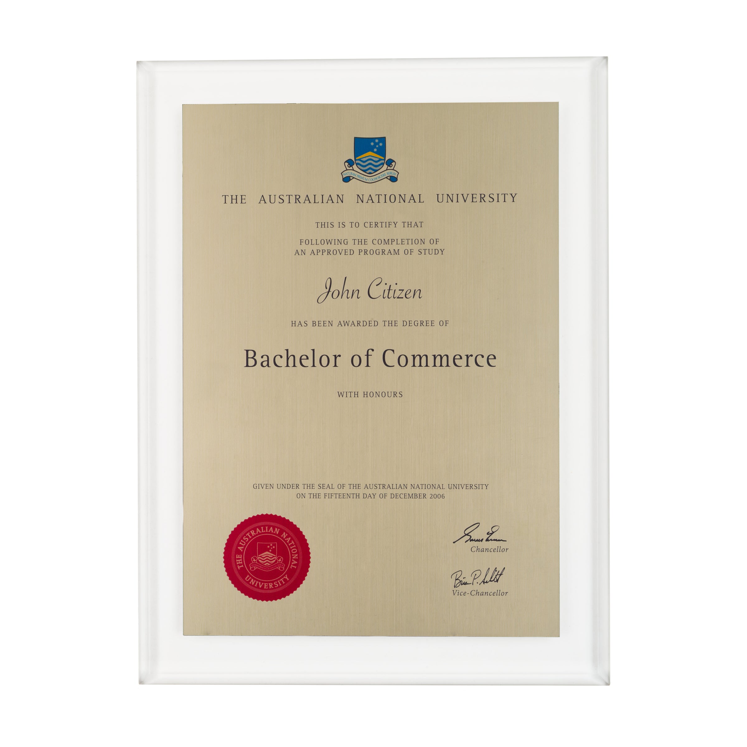 Clear Acrylic Plaque | Jackson Frames