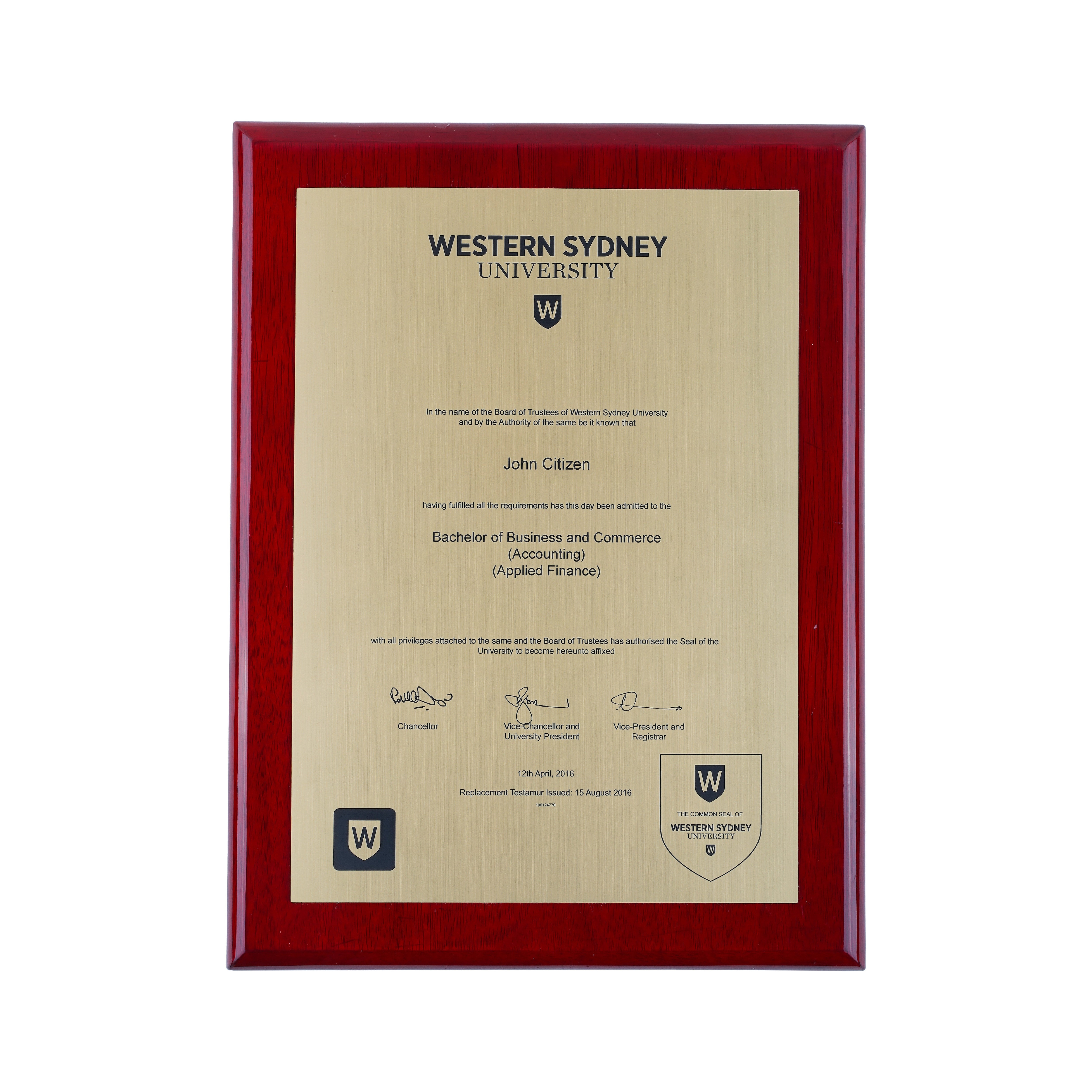 WSU: Rosewood Plaque | Jackson Frames