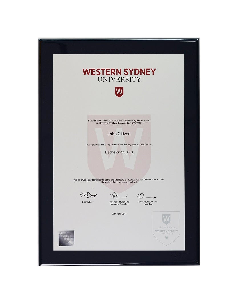 WSU: Black Gloss Plaque | Jackson Frames