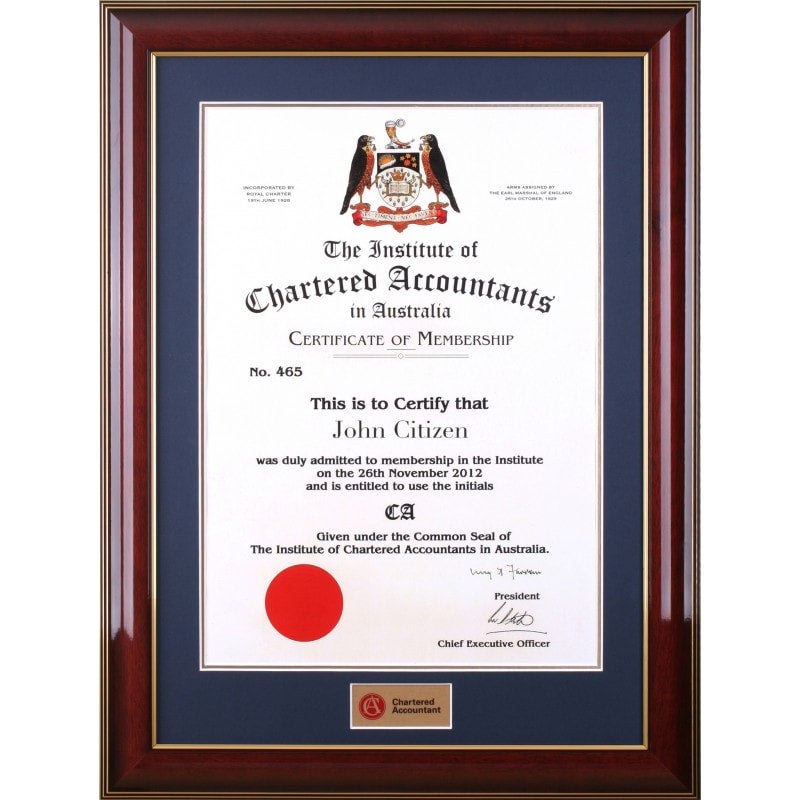 Chartered Accountant - Majestic Gold | Jackson Frames