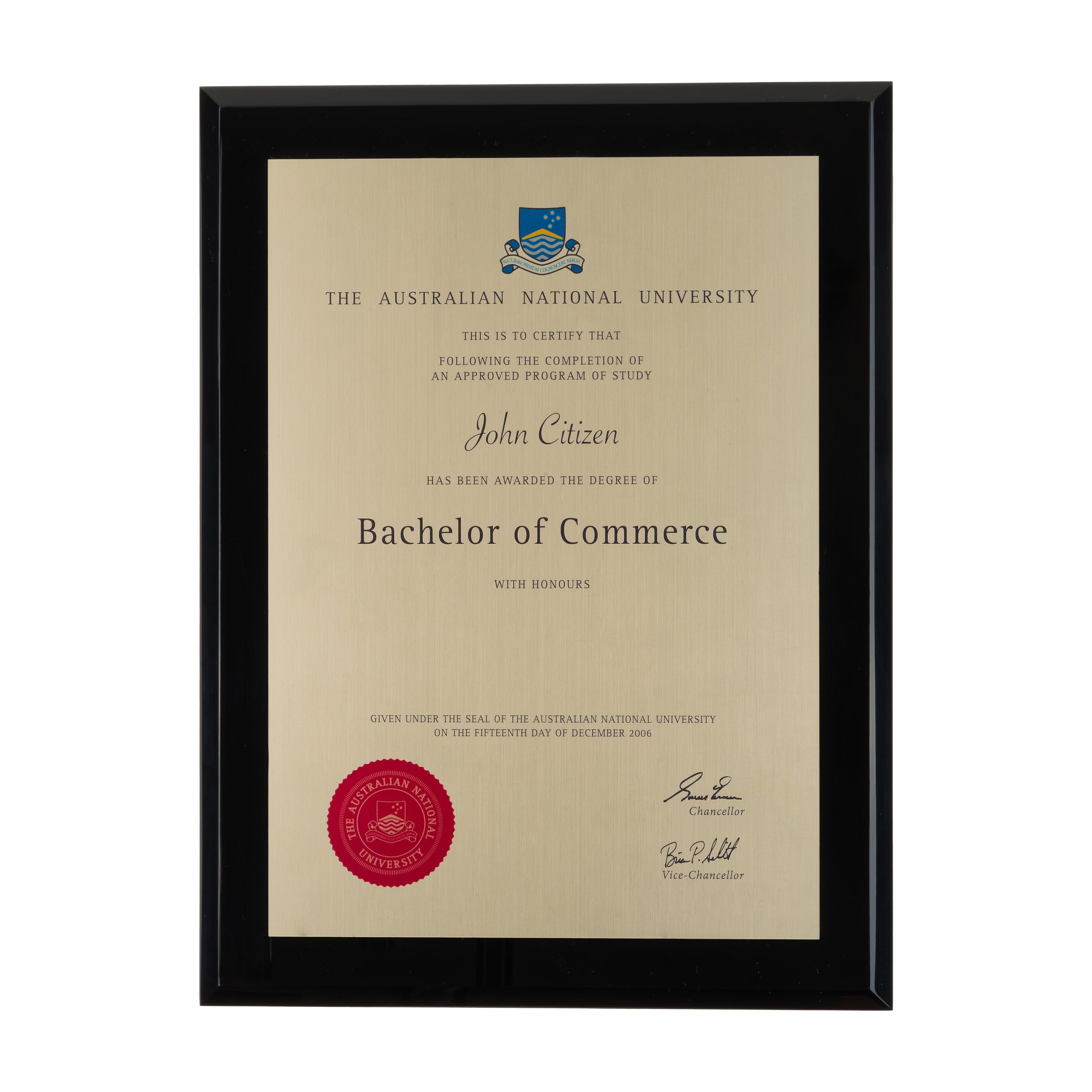 Black Acrylic Plaque | Jackson Frames